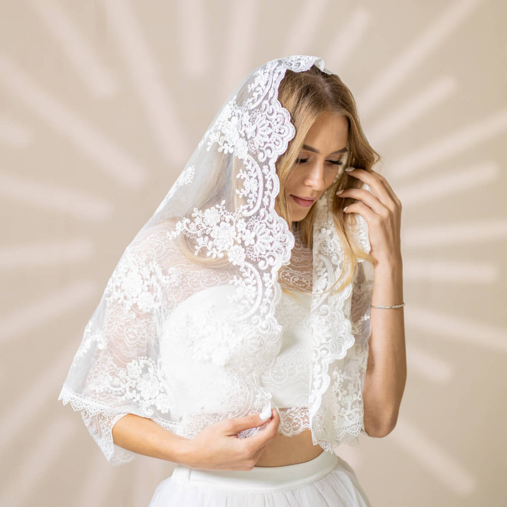 Veils | Church Mantillas, Wedding & Infinity Veils – Battesimo